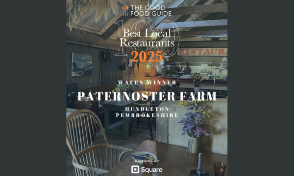 Paternoster Farm Named Best Local Restaurant in Wales in Good Food Guide 2025